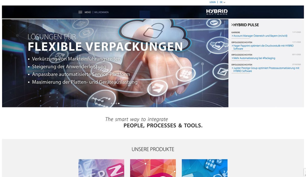 Hybridsoftware Hauptseite - Hosting & Webdesign | Mr. Flow